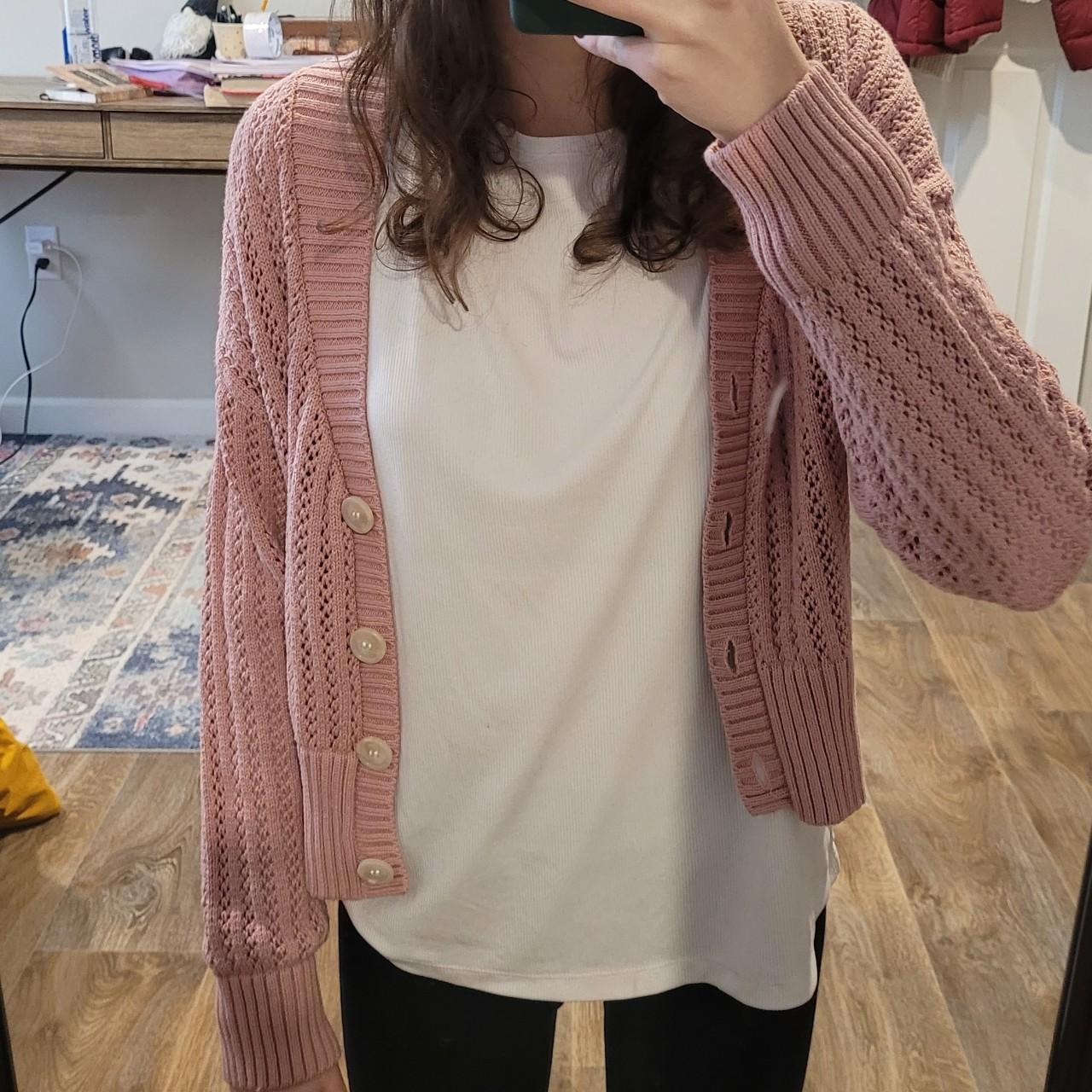 Marc New York Women's Pink Cardigan | Depop