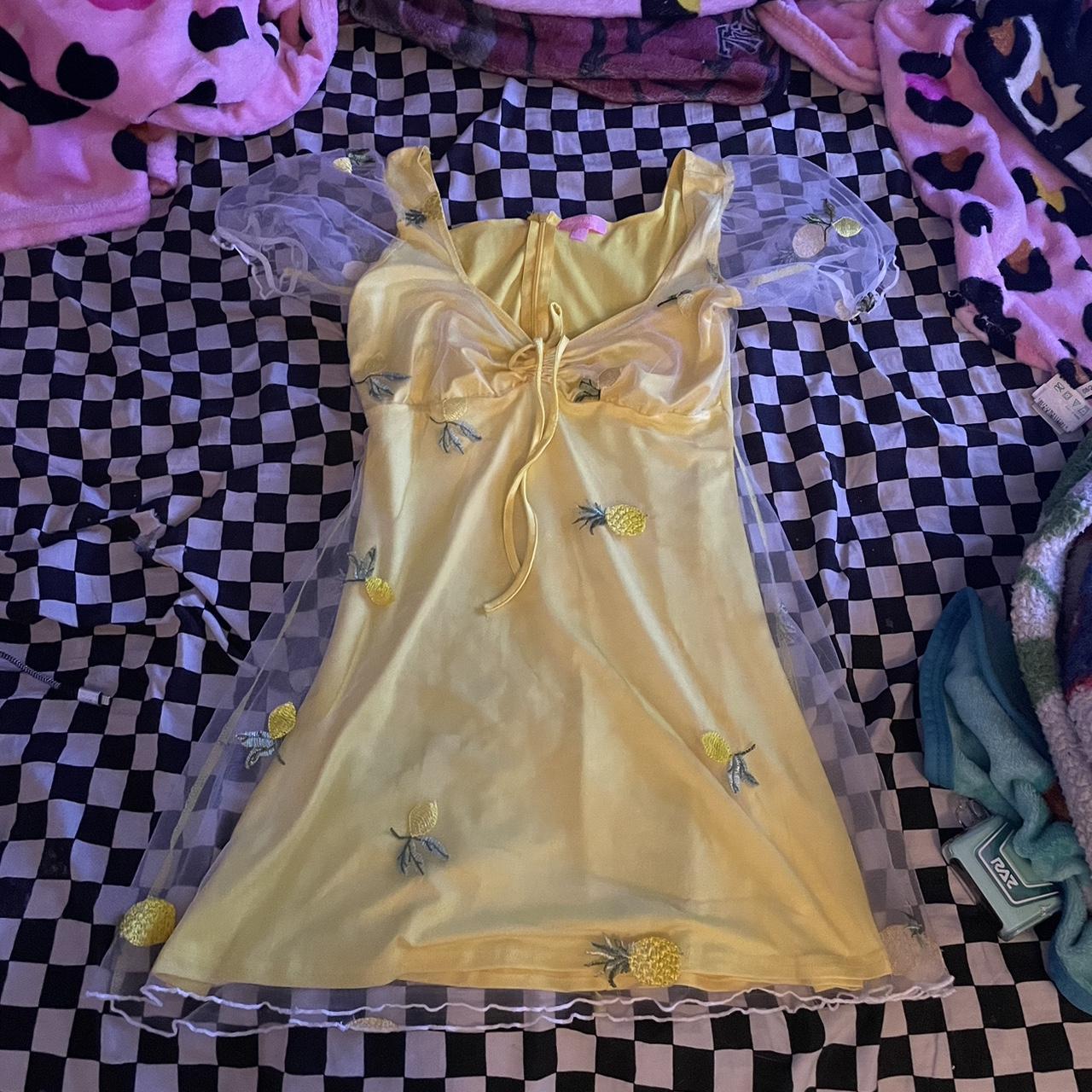 yellow pineapple dress from dollskill #dollskill... - Depop
