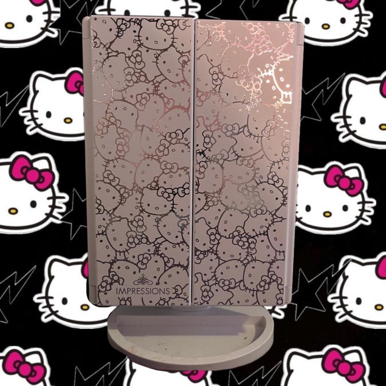 Impressions Hello Kitty white tri-fold makeup mirror... - Depop
