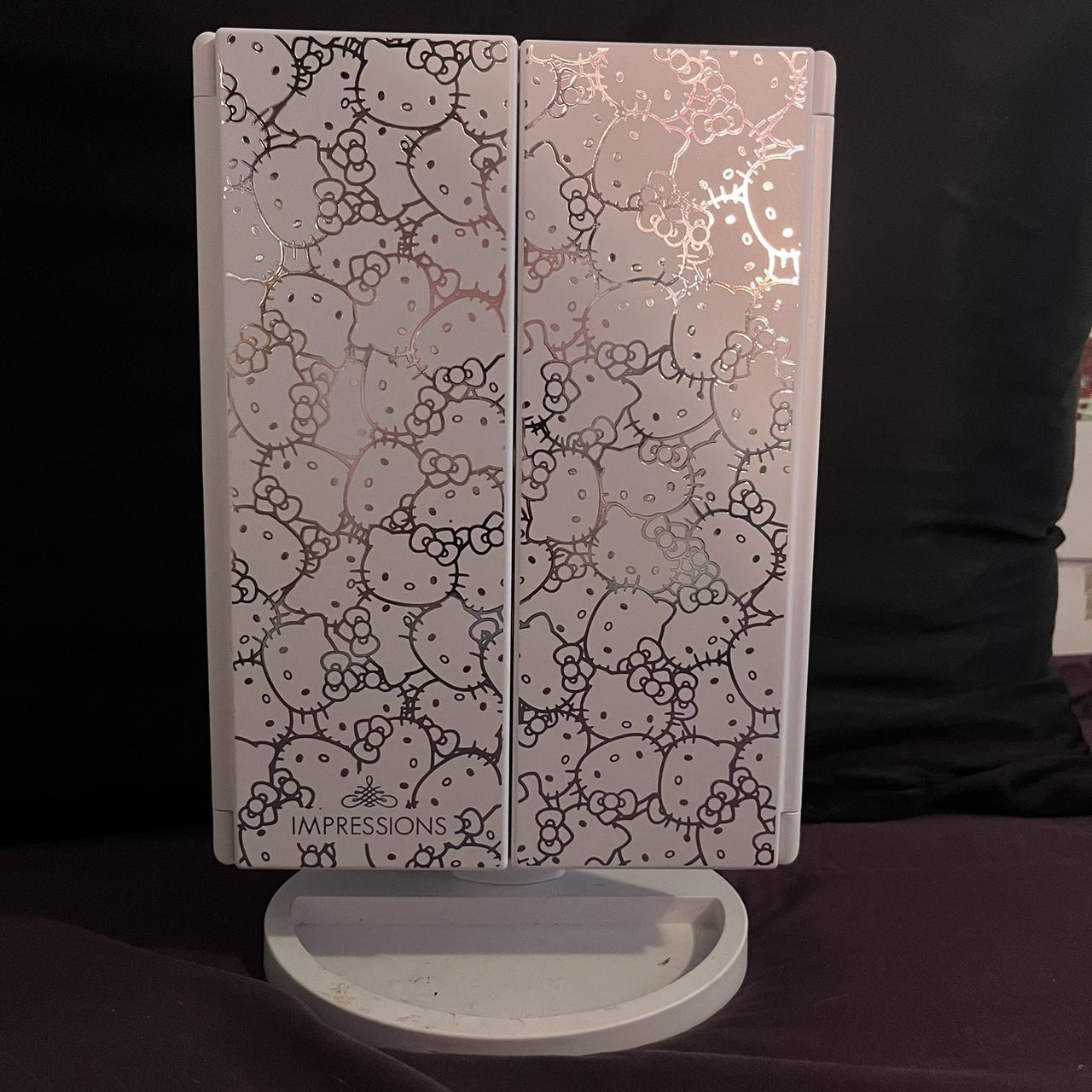 Impressions Hello Kitty white tri-fold makeup mirror... - Depop
