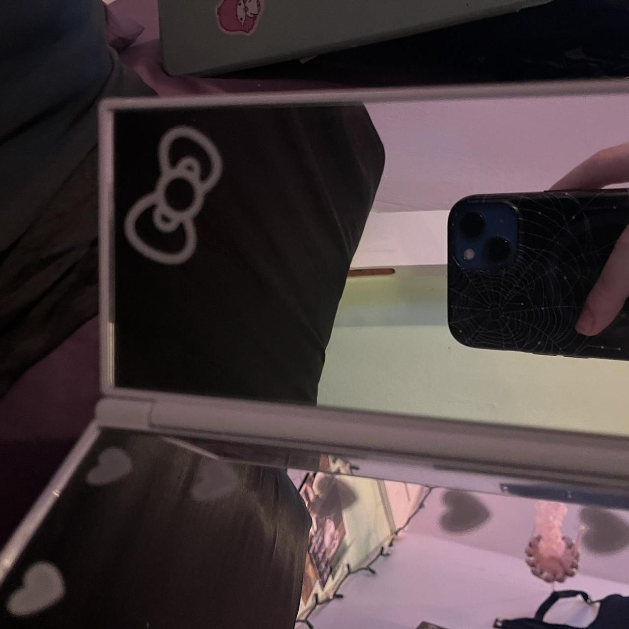 Impressions Hello Kitty white tri-fold makeup mirror... - Depop