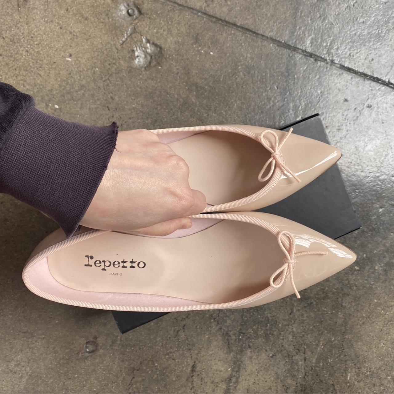 Repetto Women's Pink and Cream Ballet-shoes | Depop