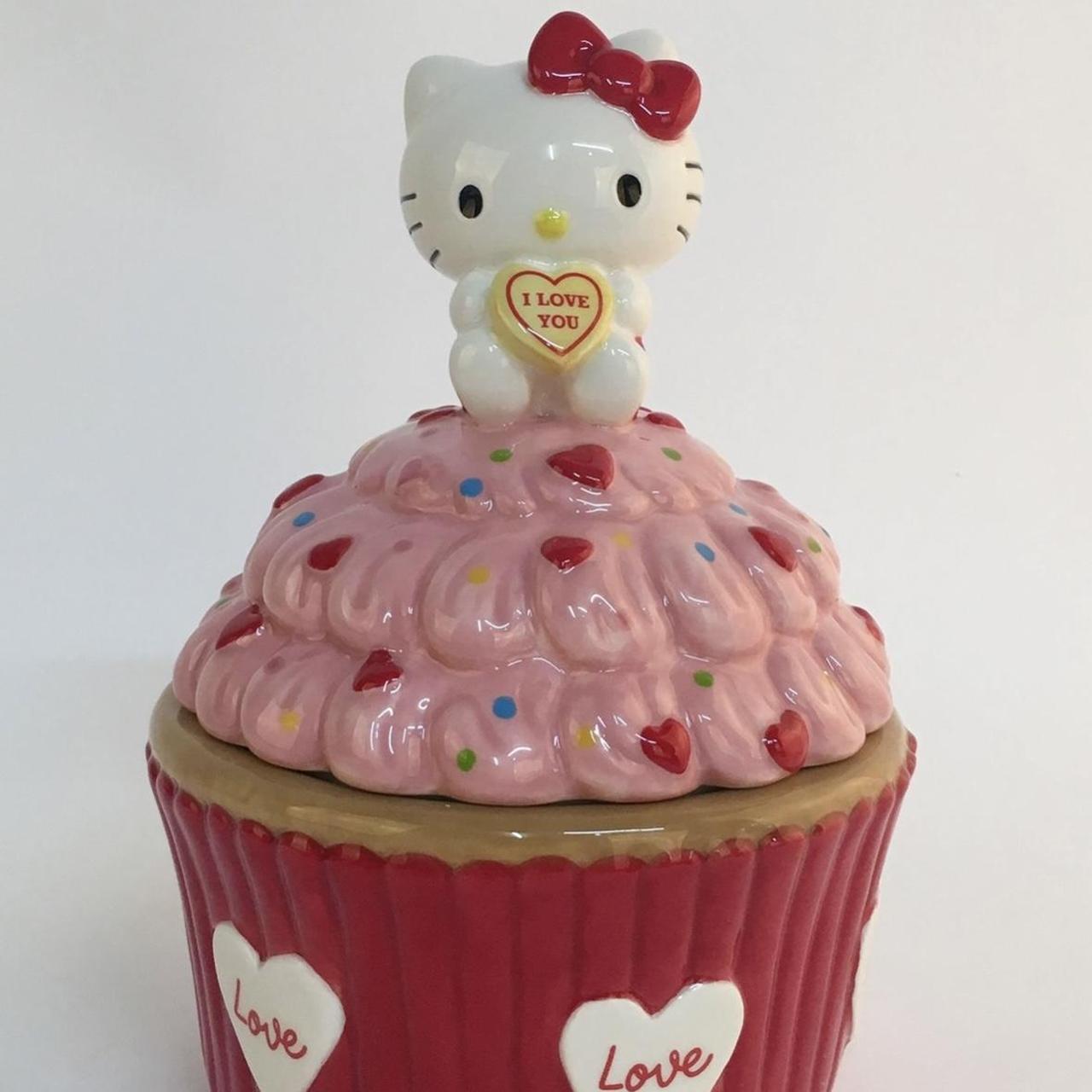 Hello Kitty Blue Sky Clayworks Cupcake Ceramic Candy... | Depop