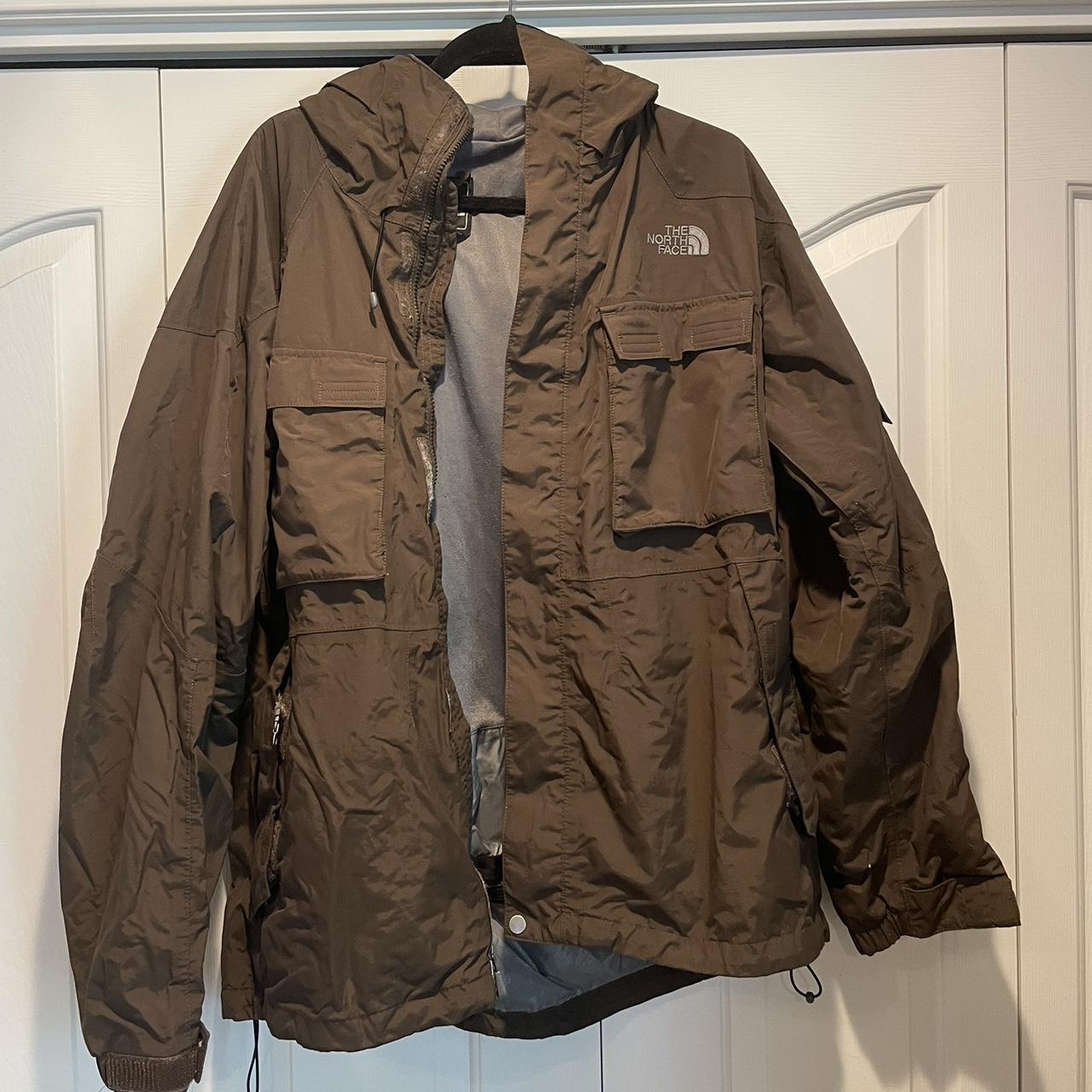 Brown Men’s North Face Rain Jacket size large - Depop