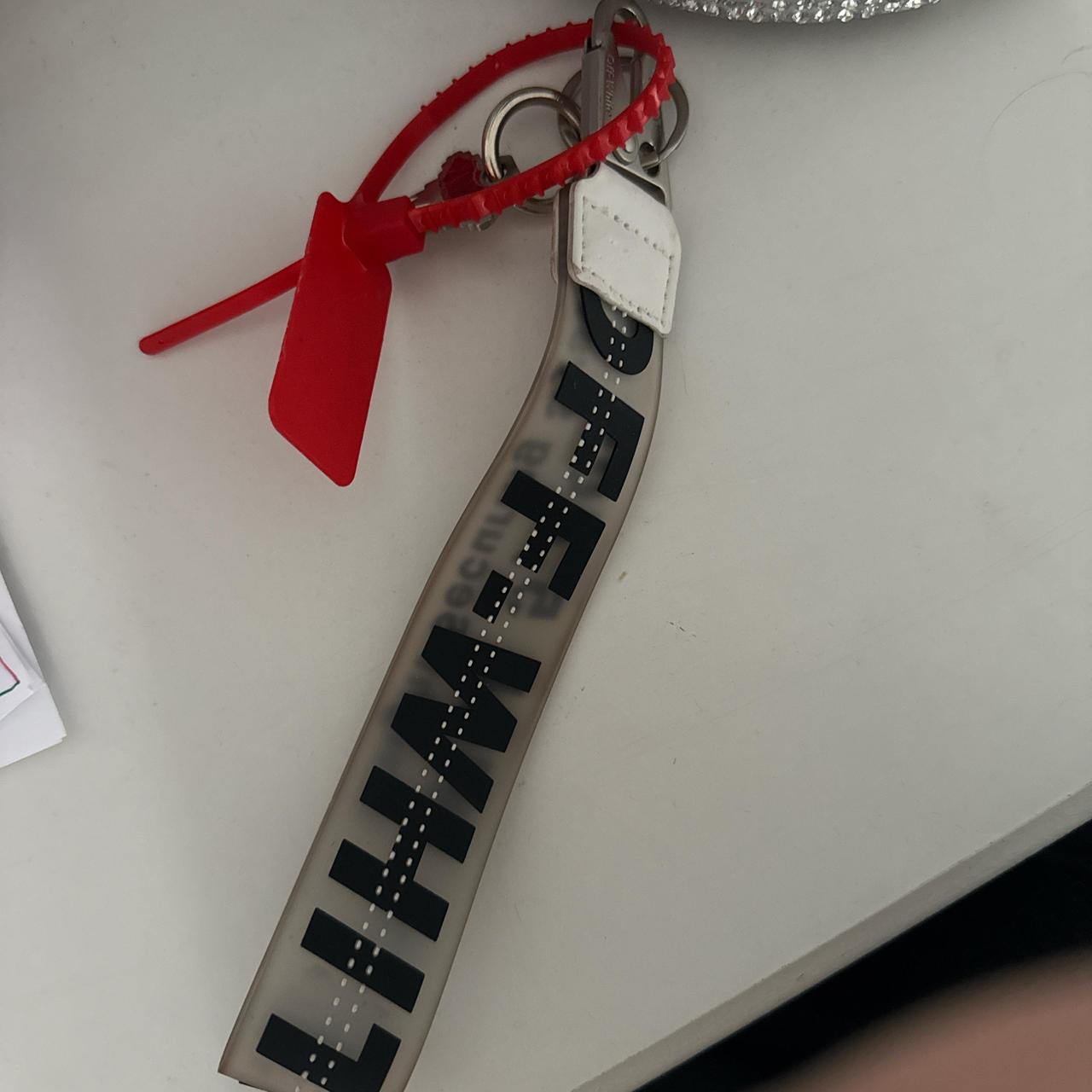 off white keychain in black | Depop
