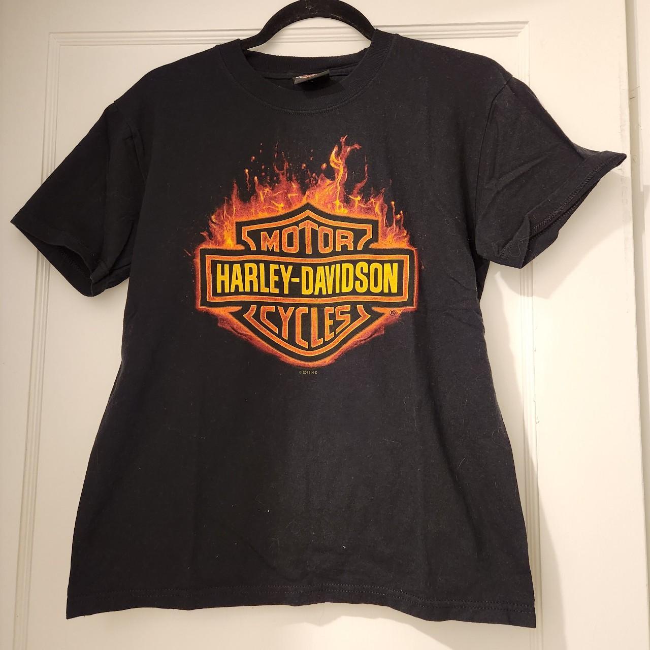 Harley Davidson top, 2011 Carson City. No size tag,... - Depop