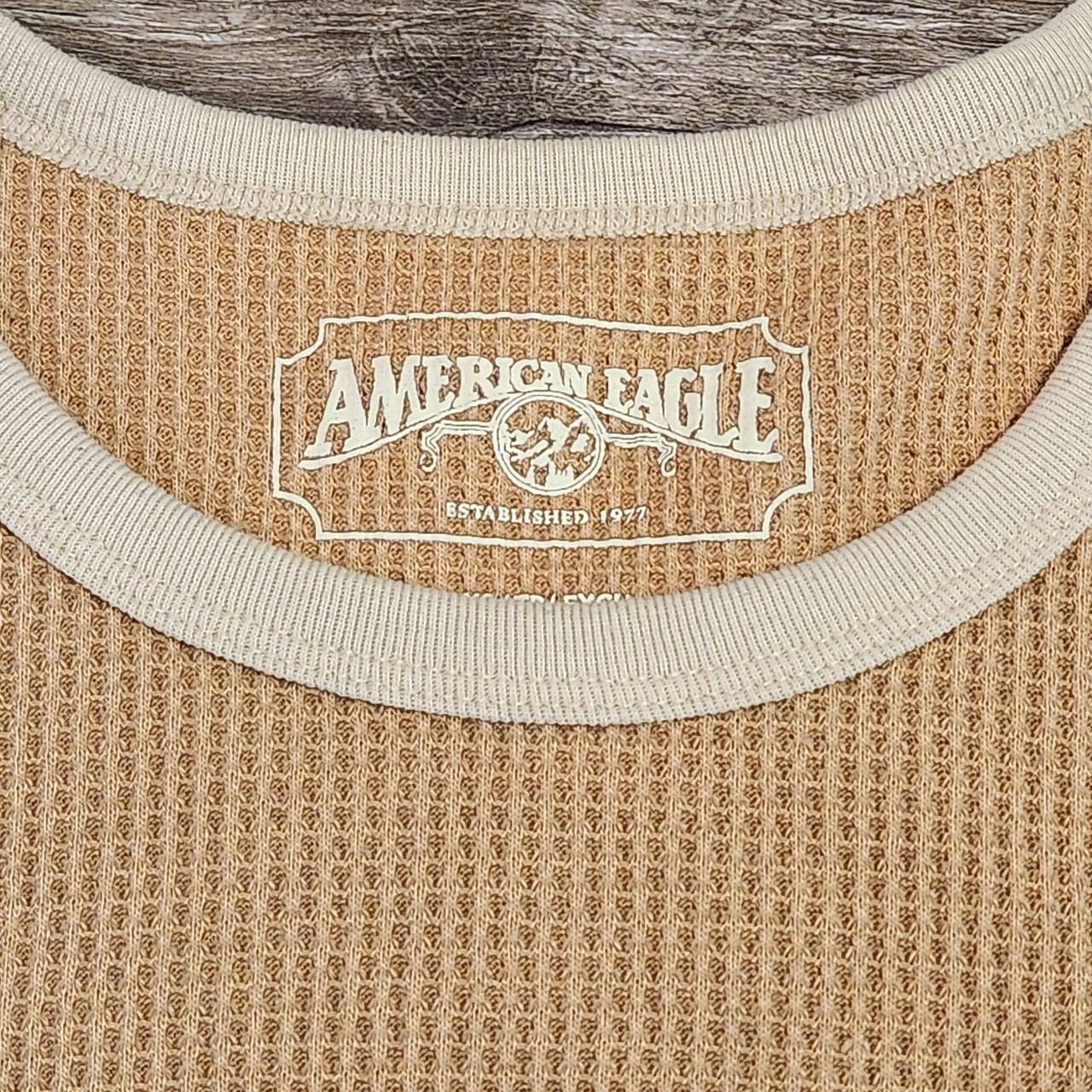 American eagle waffle thermal long sleeve top. Size... - Depop