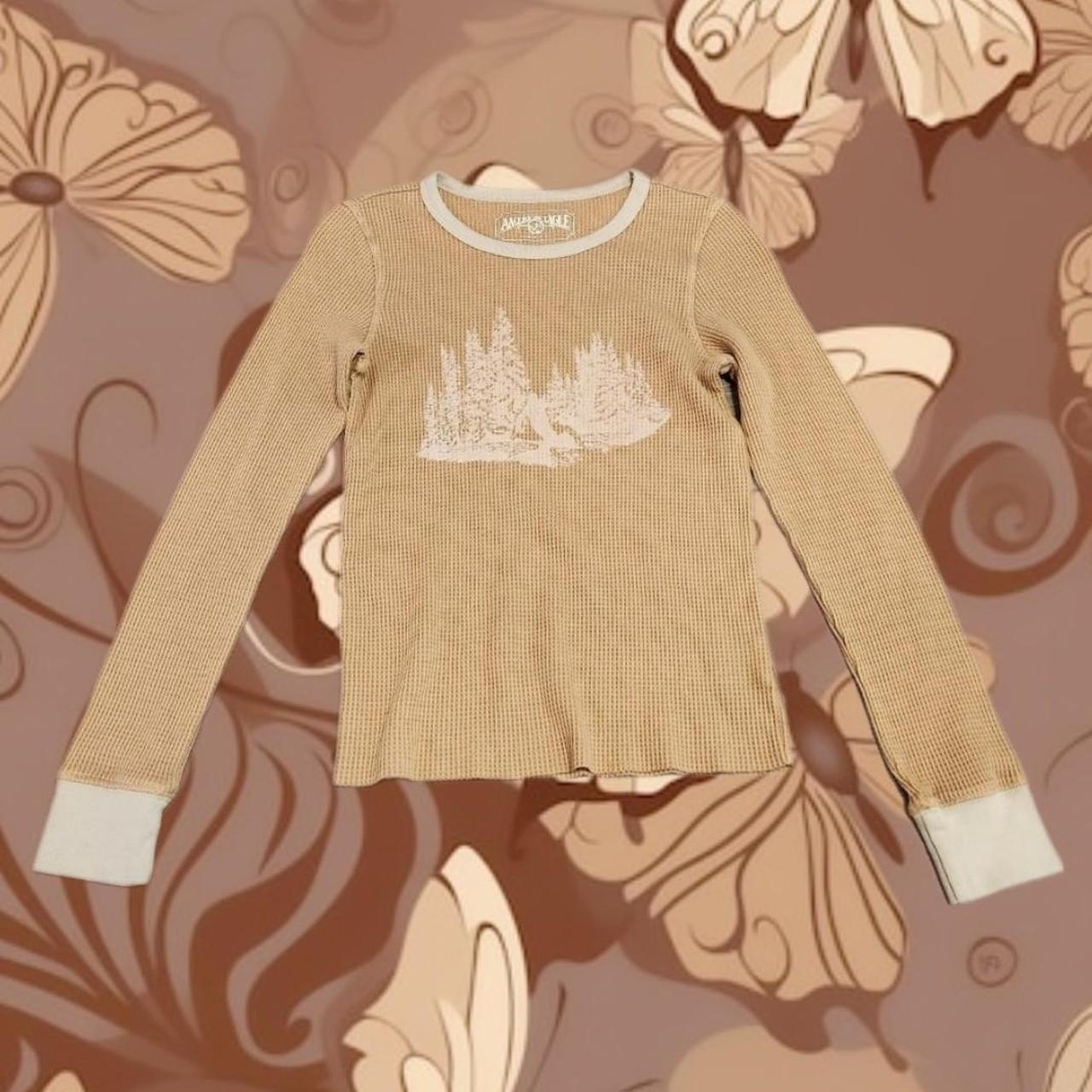 American eagle waffle thermal long sleeve top. Size... - Depop