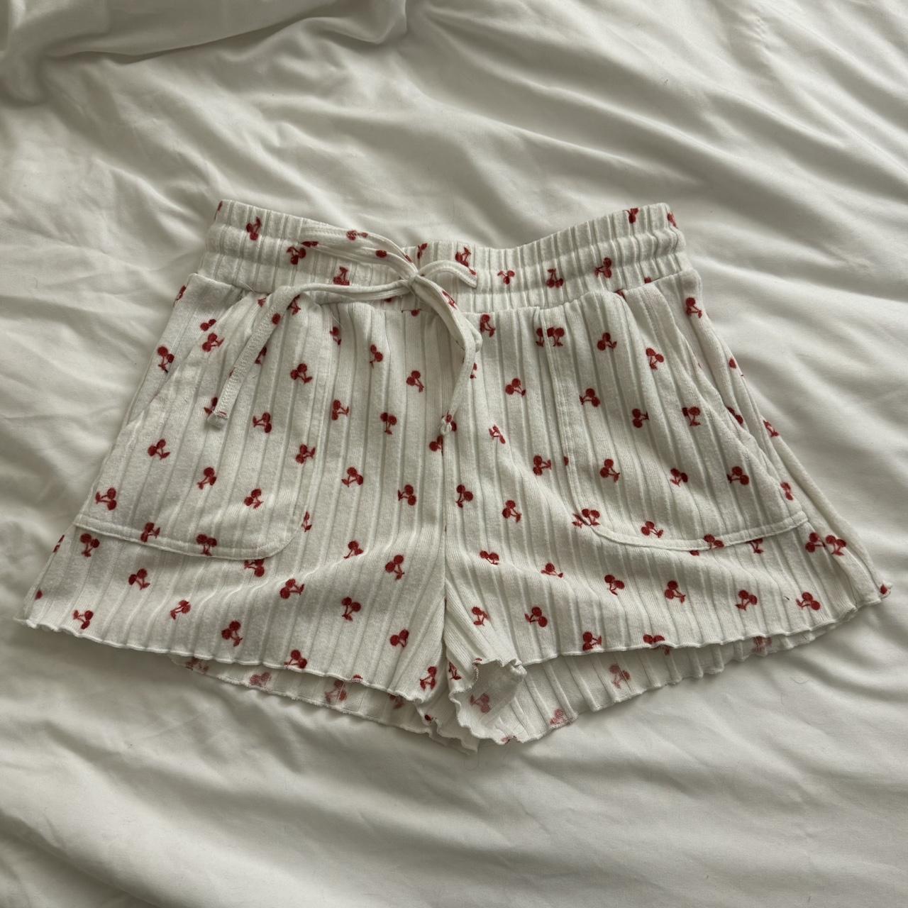 size small cherry shorts so comfy and cute - Depop