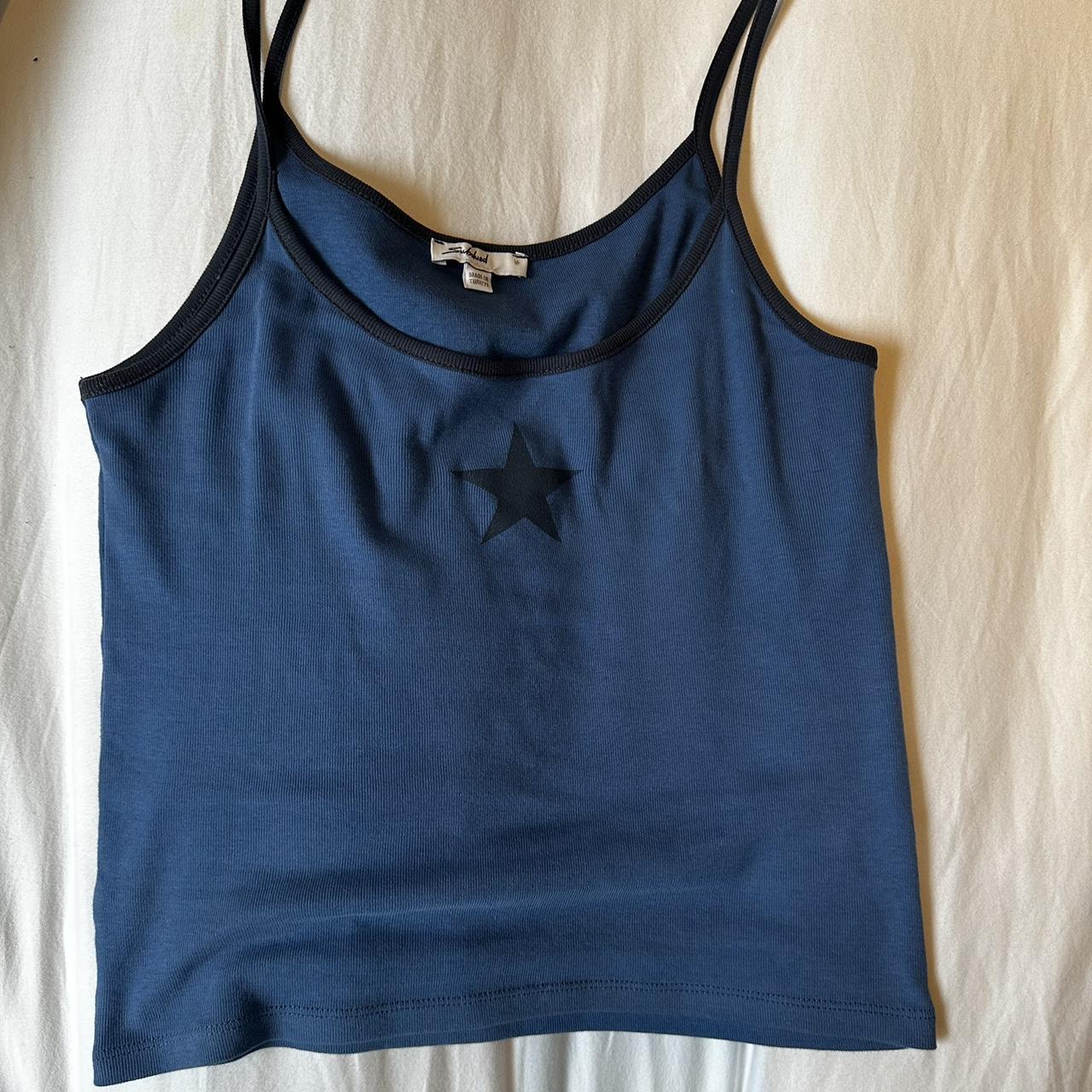 Subdued Blue Star tank top - Depop