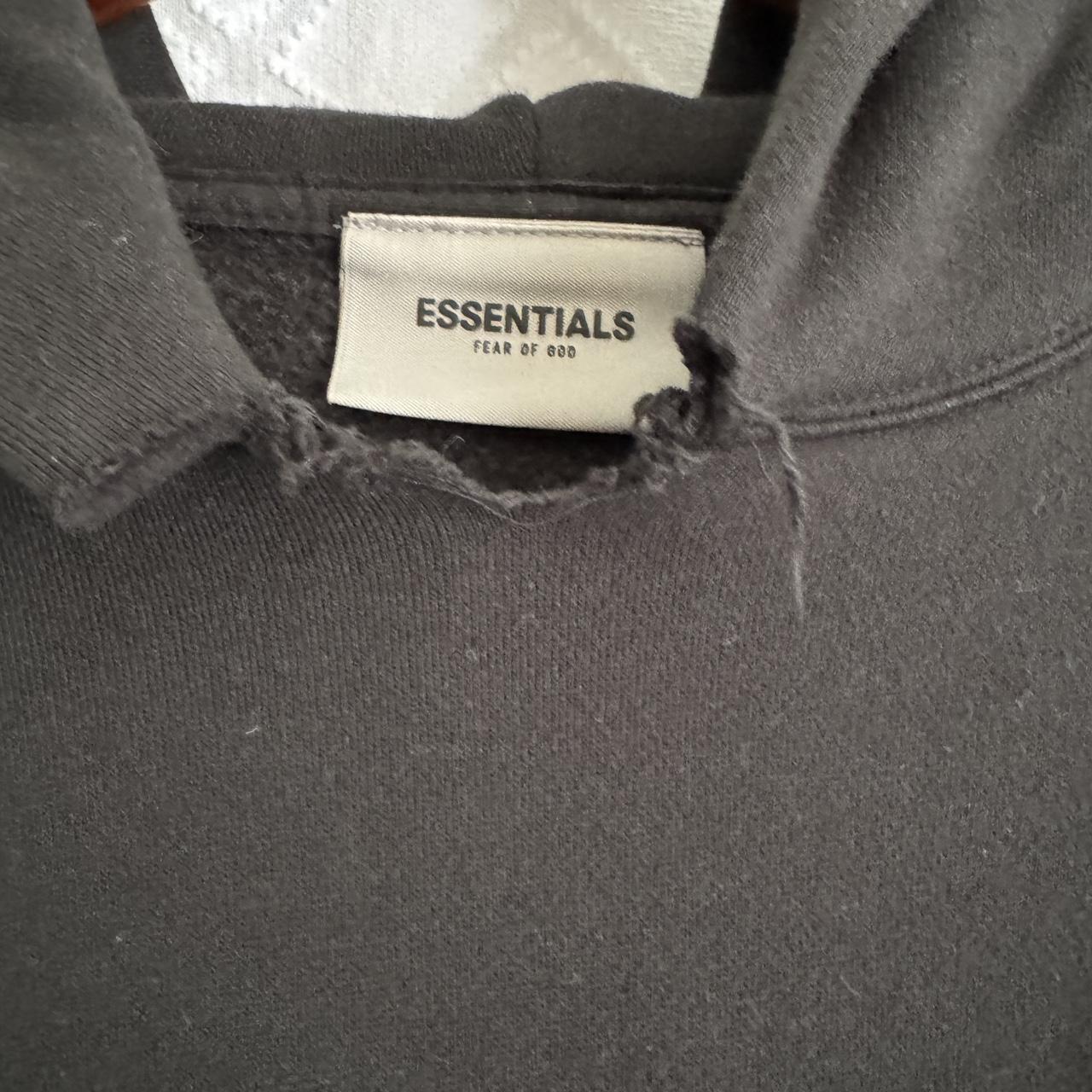 black essentials hoodie size: youth M/8 • a... - Depop