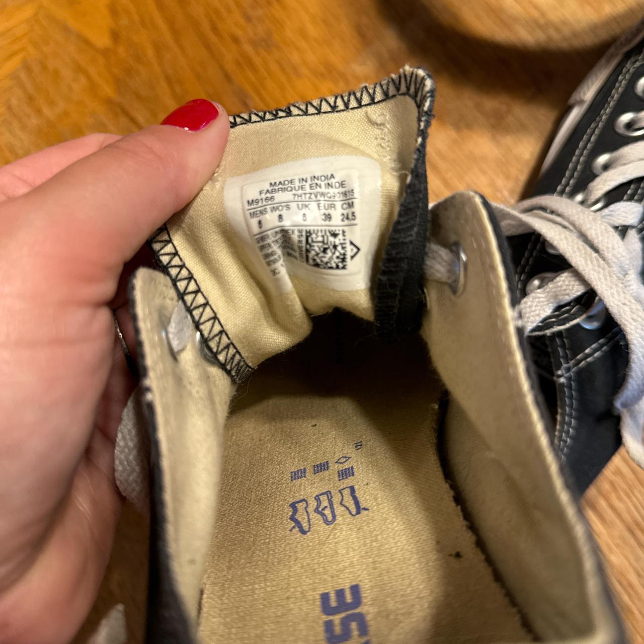 Low top black converse in a women’s 8/men’s 6 def... - Depop