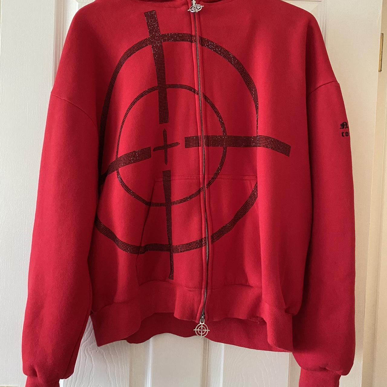Named Collective Women's Red and Black Hoodie | Depop