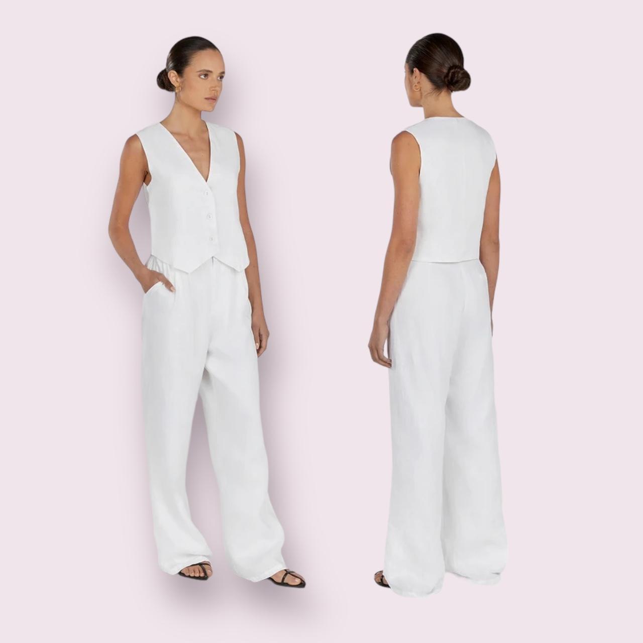 dissh banks white linen set with tags ⭐️Originally... - Depop