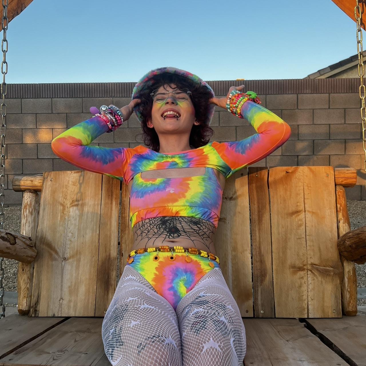 Size XS/Small Rainbow Rave Outfit 🌈 • Comes with... - Depop