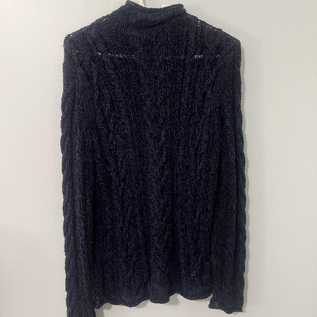Ralph Lauren dark navy blue turtleneck sweater with... | Depop