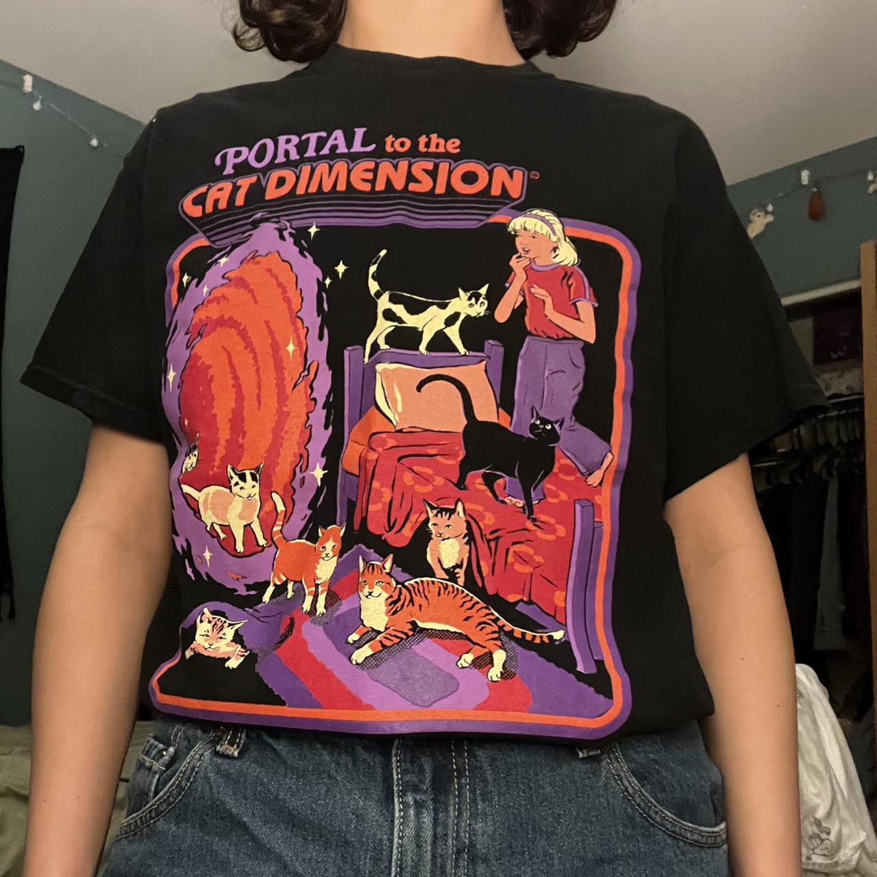 Steven Rhodes T-shirt :) Portal to the Cat Dimension... - Depop
