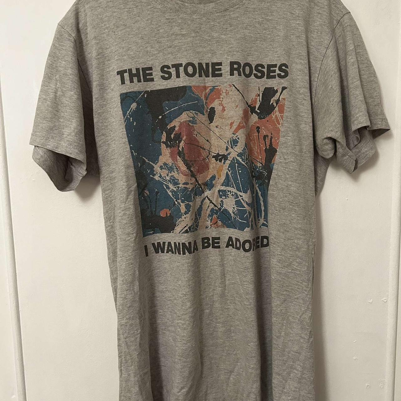 Stone Roses Tshirt Grey stone roses vintage shirt,... - Depop