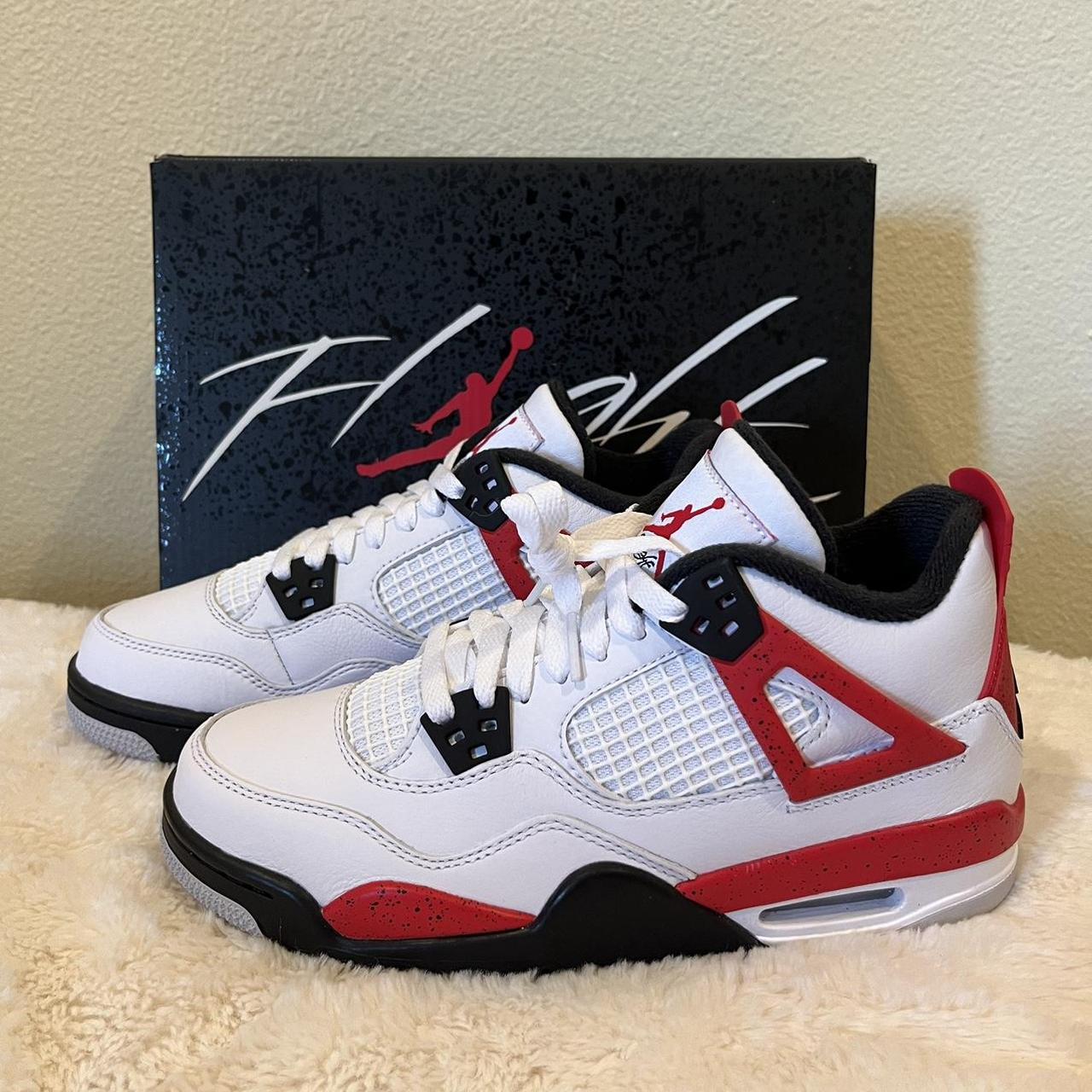 Price firm! Air Jordan 4 Retro GS Brand new Red... - Depop
