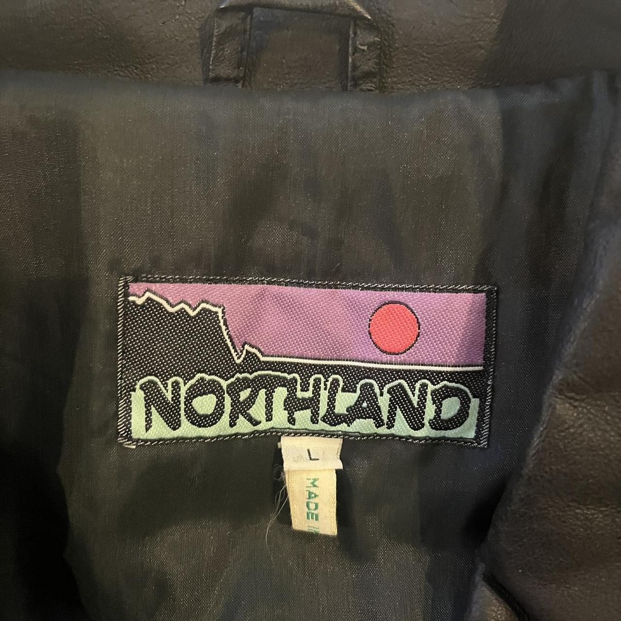 Large leather jacket with elastic bottom #leather... - Depop