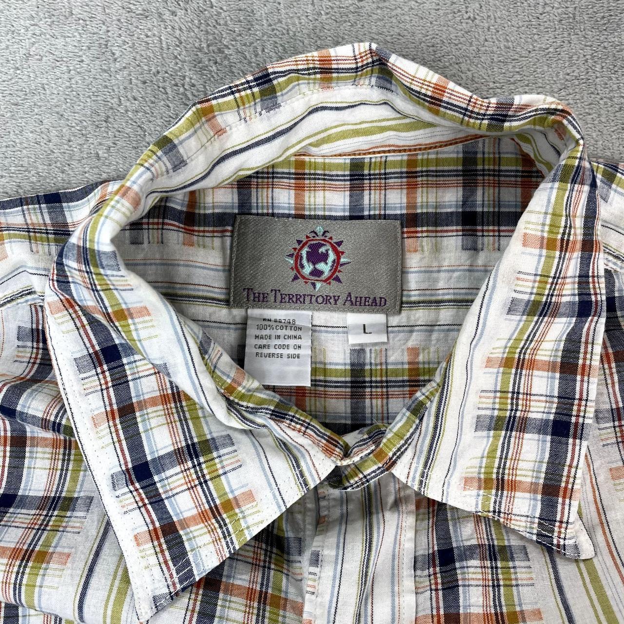 THE TERRITORY AHEAD Men's Plaid Tartan Multicolor... - Depop