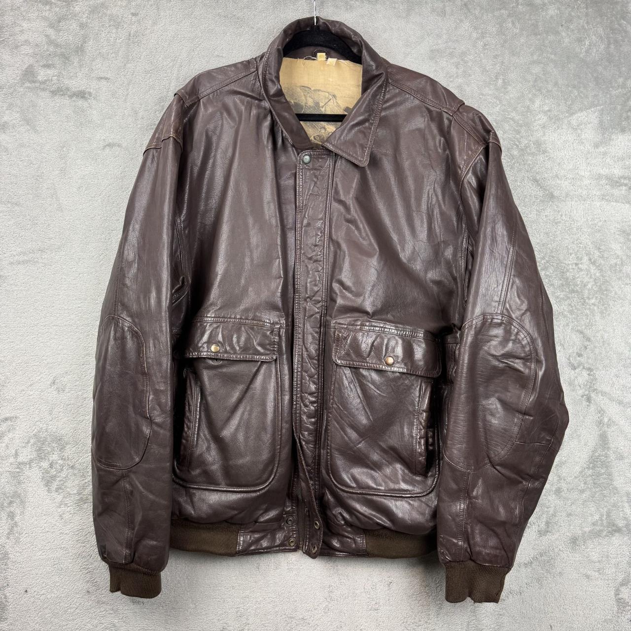 Vintage Pontiac Flying Team Men's Pilot Leather... | Depop