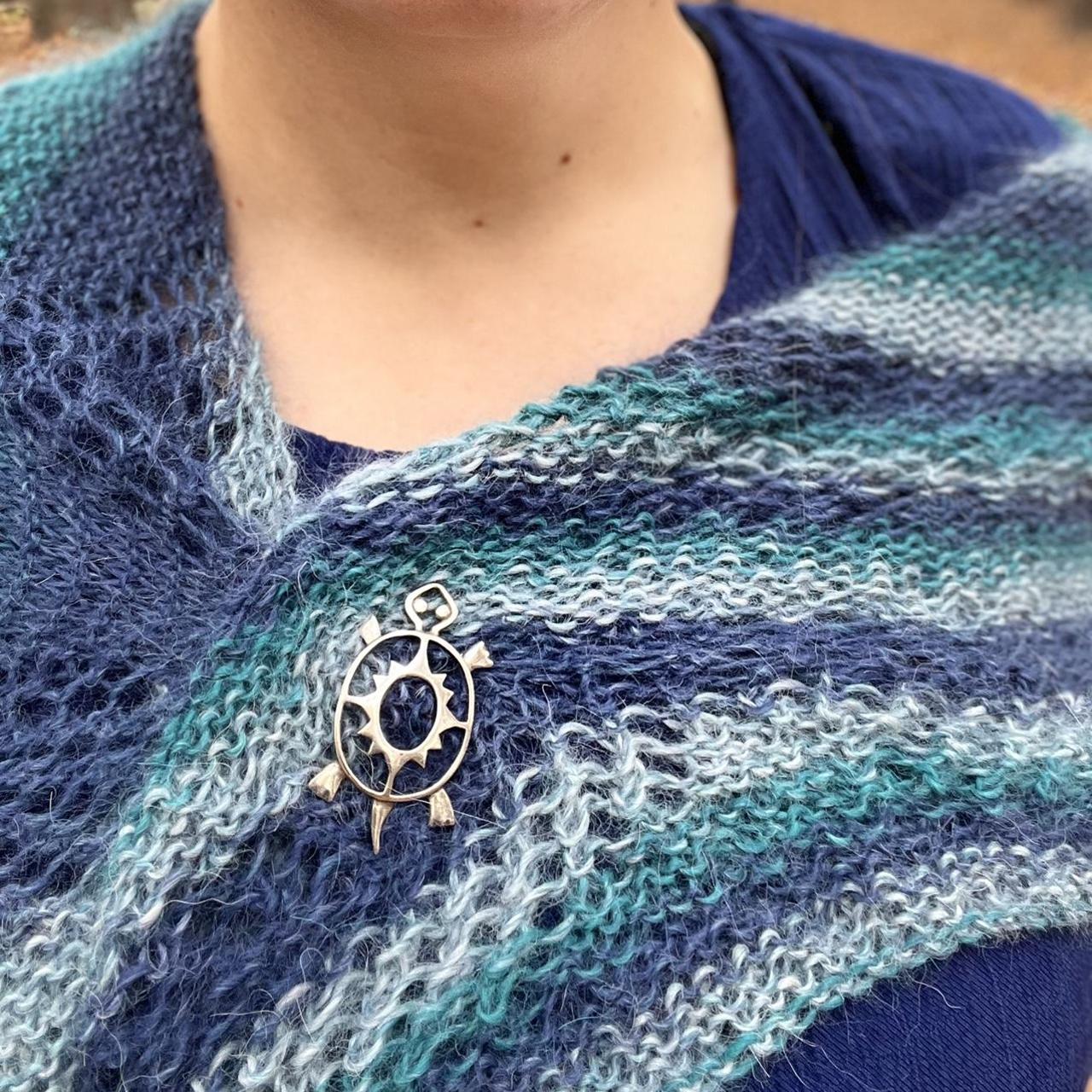 Women's Blue and Navy Scarf-wraps | Depop