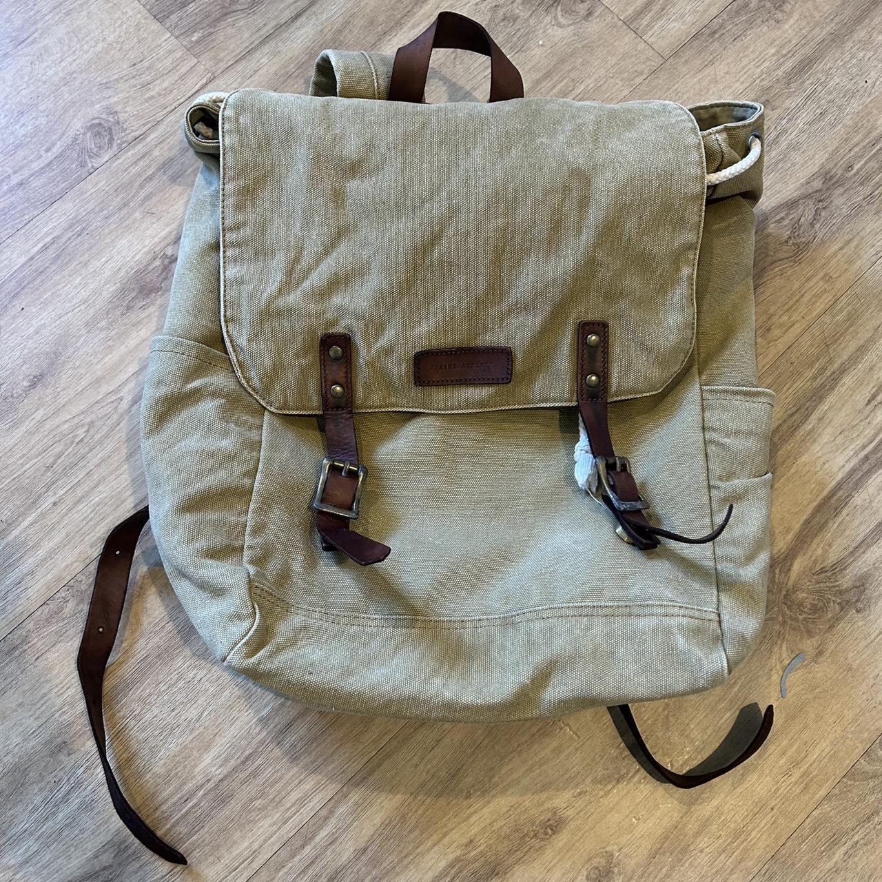 Status Anxiety Canvas Backpack Gorgeous khaki... | Depop