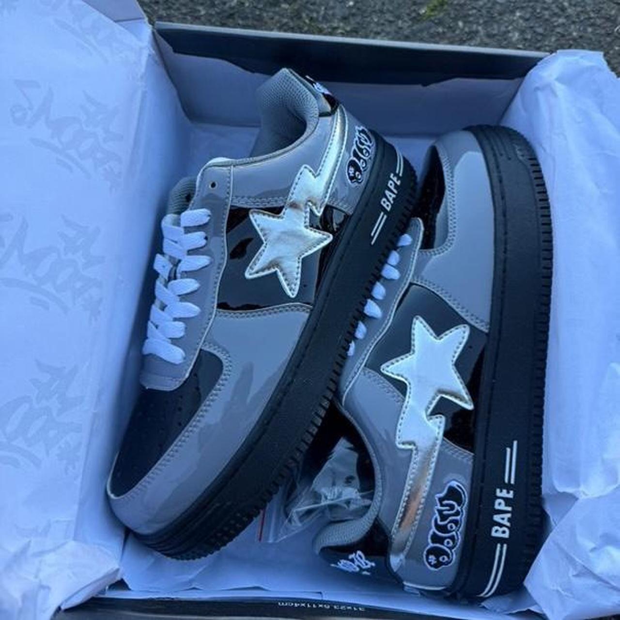 BAPESTAS “Black Grey” Sizes 8-11🤞🏾 Brand new in... - Depop
