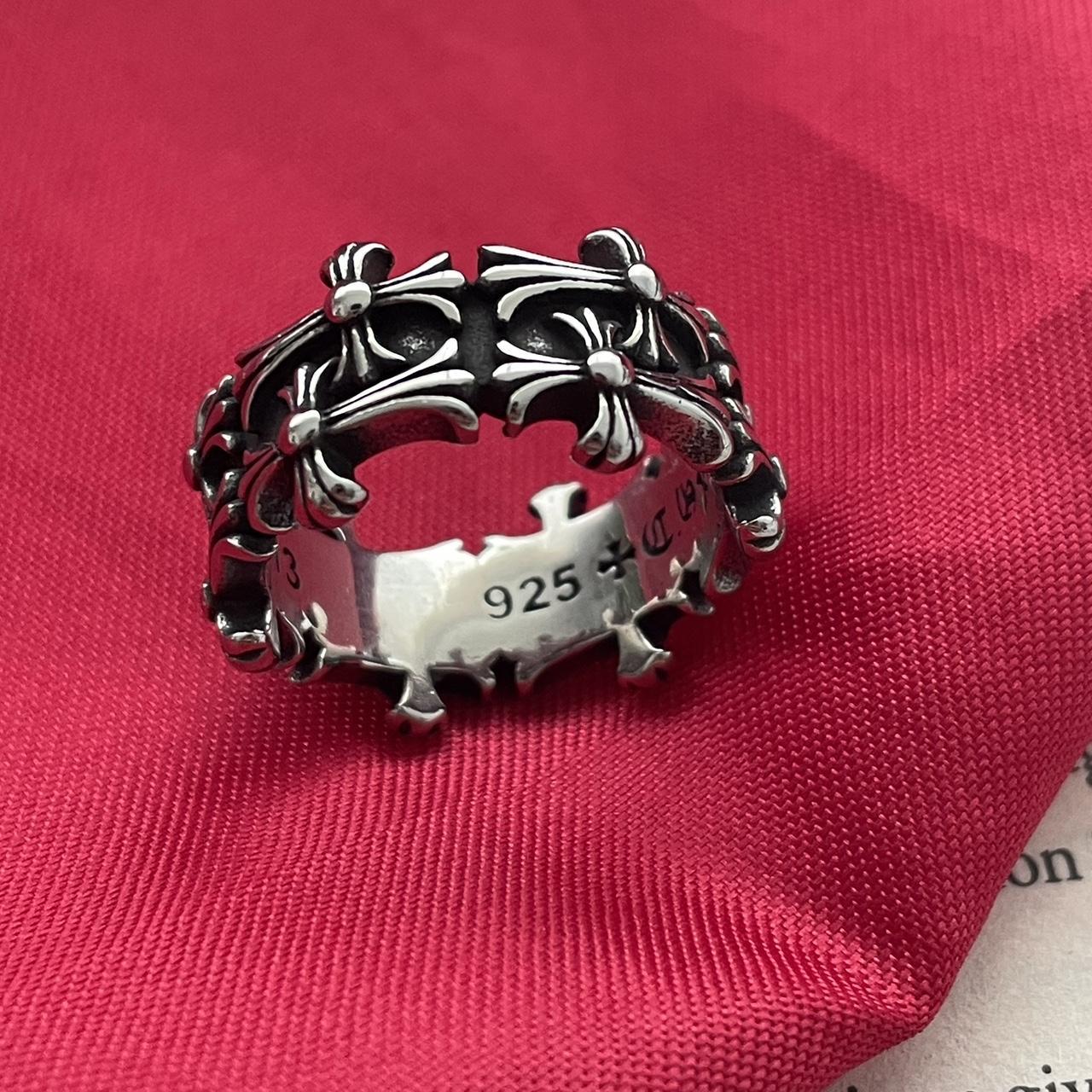 Chrome Hearts Cross Ring 925 Sterling Silver Great... - Depop