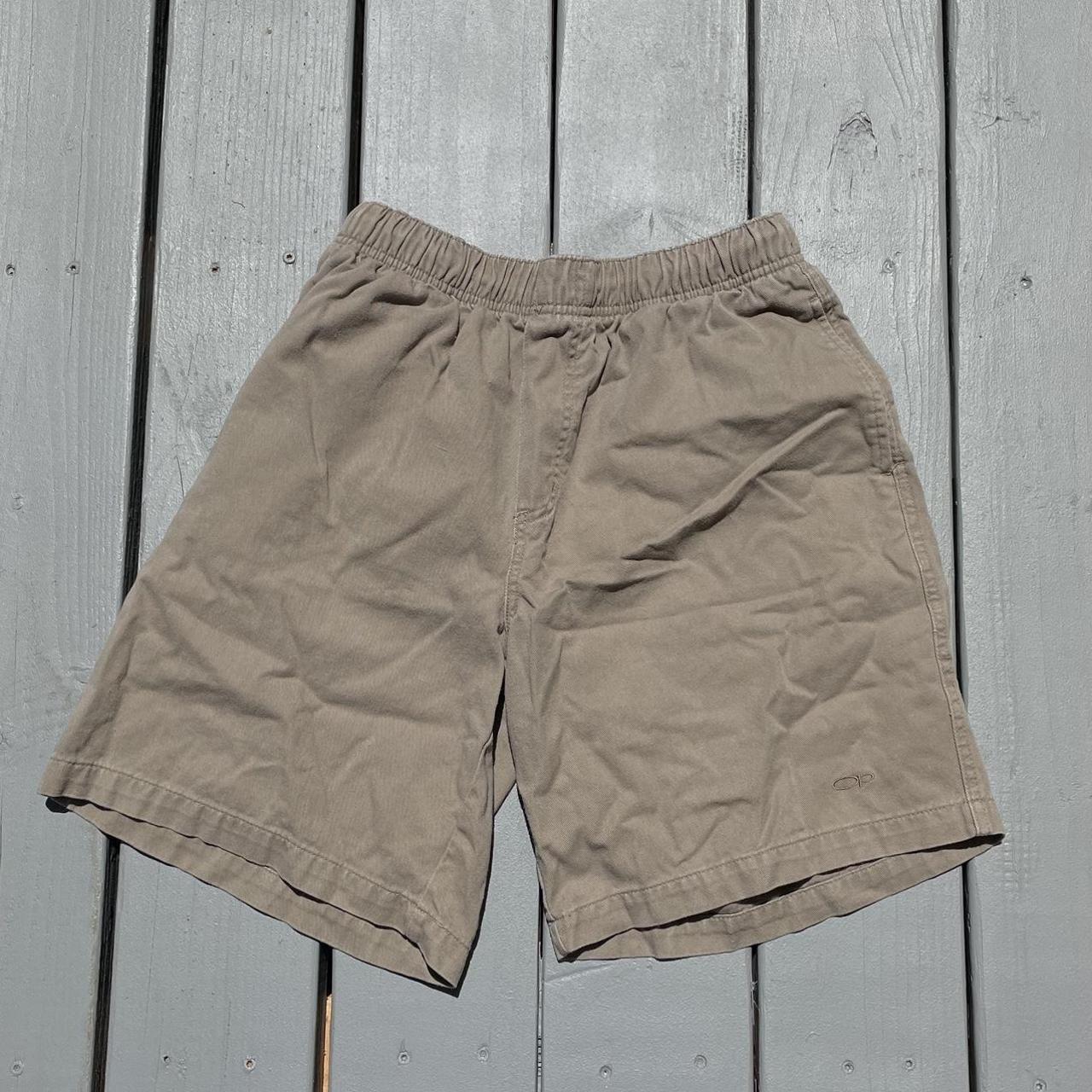 Ocean Pacific drawstring khaki skater shorts -... - Depop