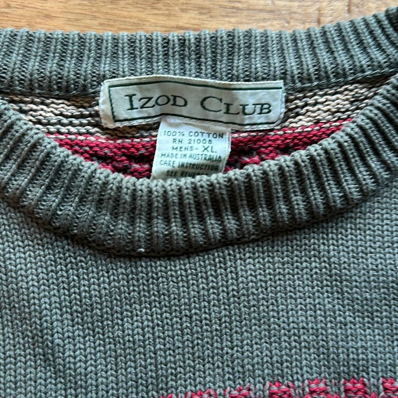 Vtg Izod Club abstract design sweater. All cotton.... - Depop