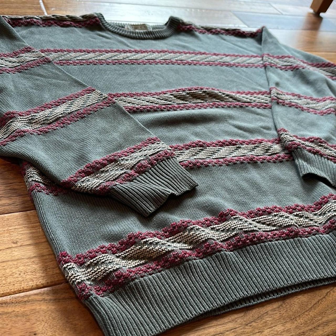 Vtg Izod Club abstract design sweater. All cotton.... - Depop