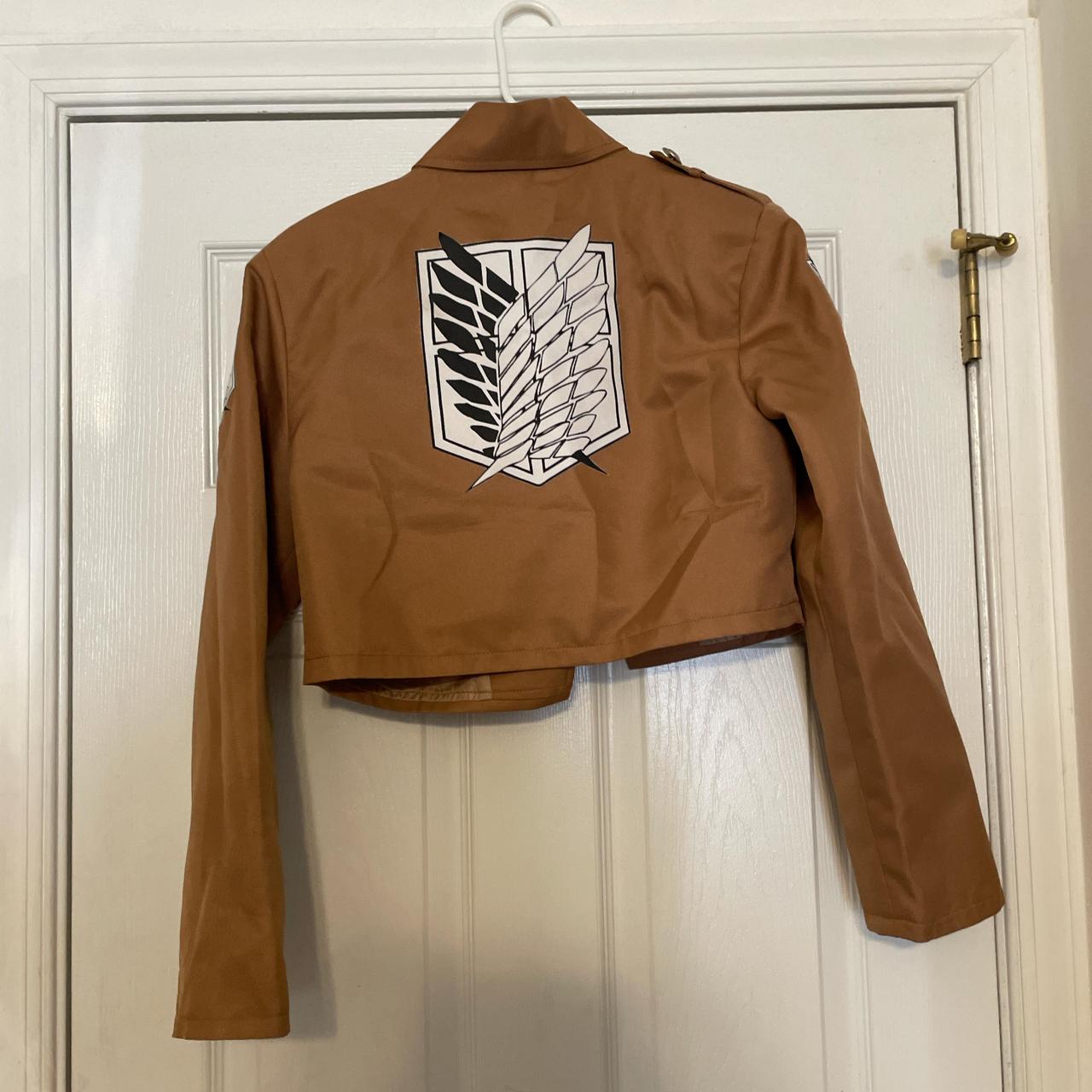 Attack on titan Scout Regiment Jacket (Black and... - Depop