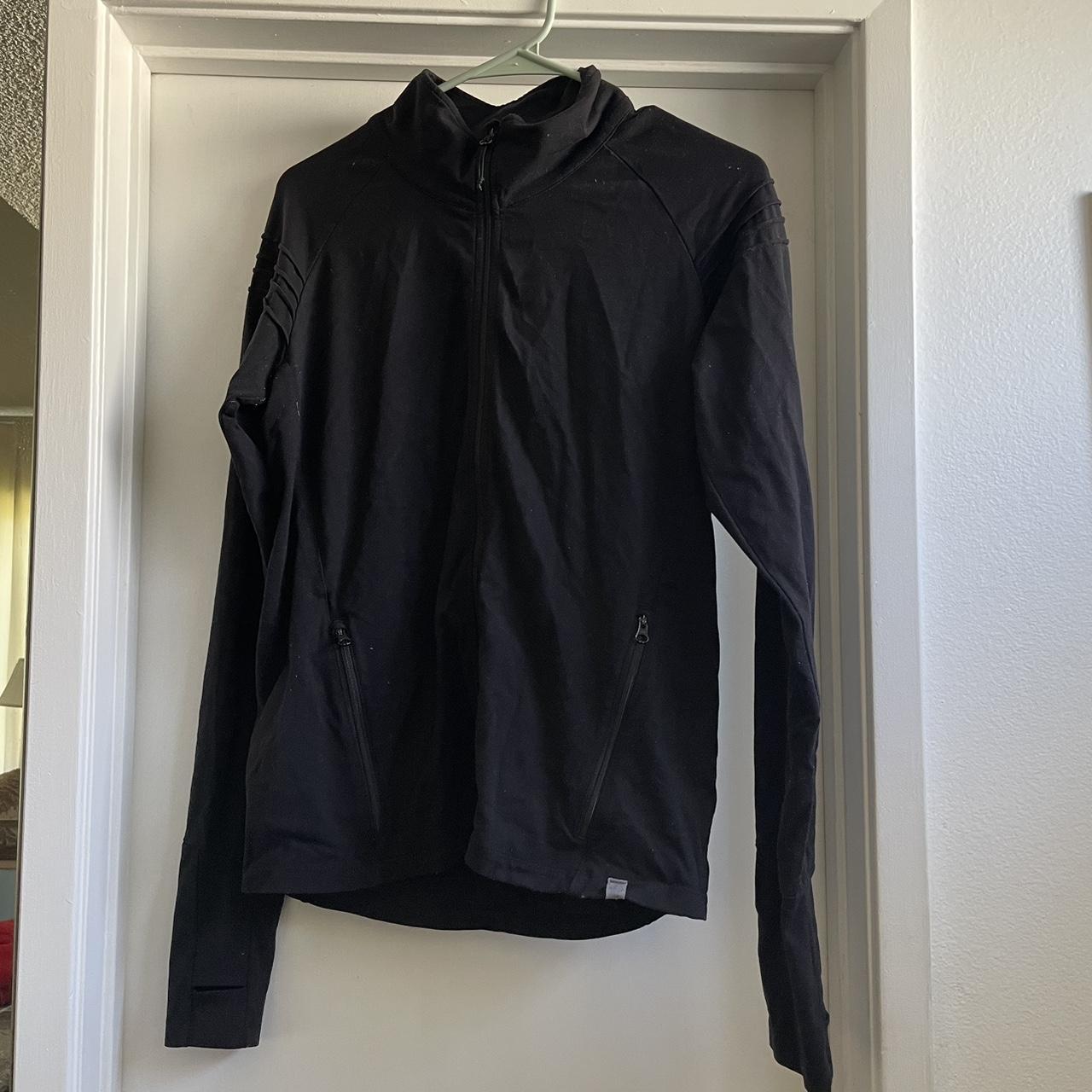 Oiselle black fitted jacket. Similar to Lululemon.... - Depop