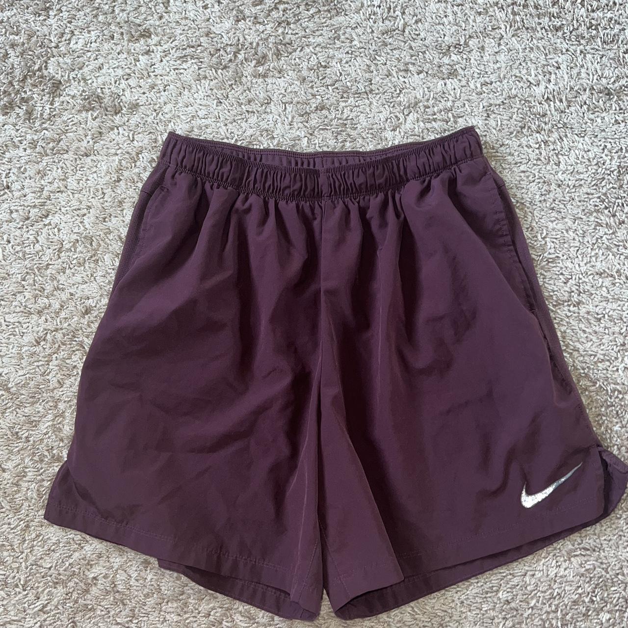 Men’s red maroon Nike running shorts... - Depop