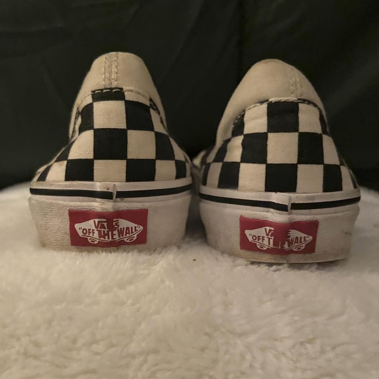 Black & White Checkerboard Vans! - Barely Worn! -... - Depop