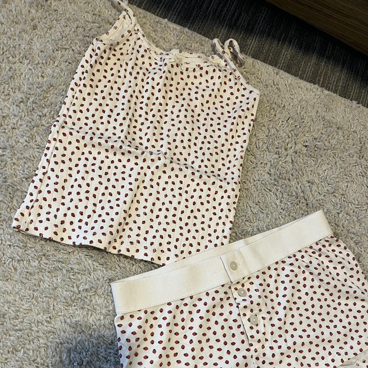 brandy melville pj set strawberry’s - Depop
