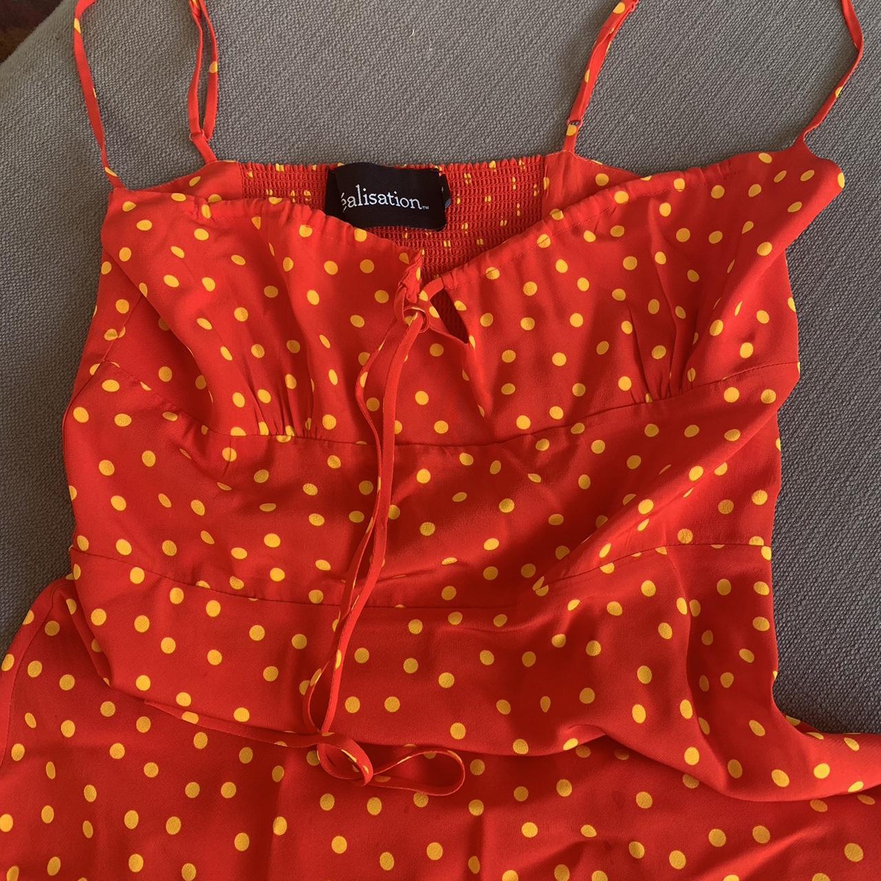 Réalisation Par Women's Yellow and Red Dress | Depop