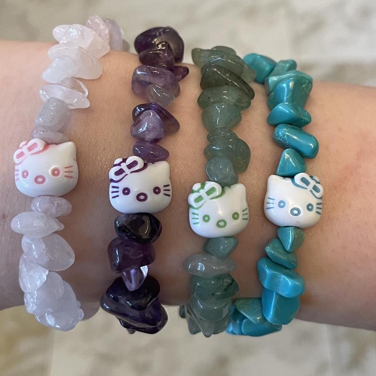 green aventurine crystal gemstone chip sanrio hello... - Depop