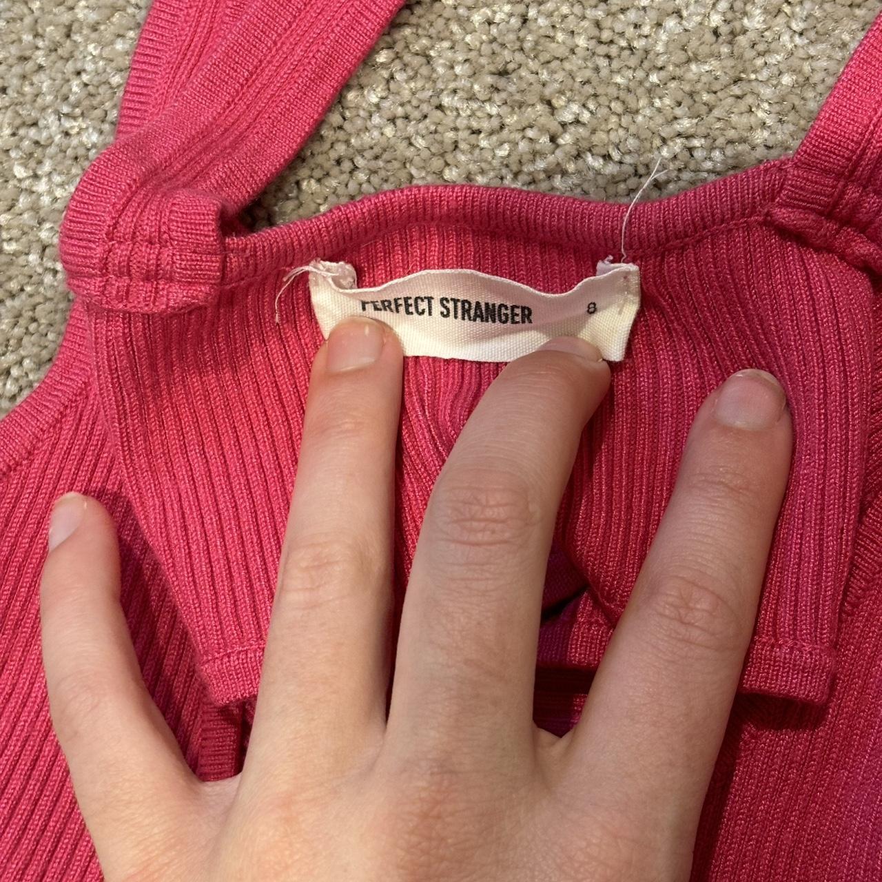 Perfect stranger pink midi dress size 8 universal store - Depop