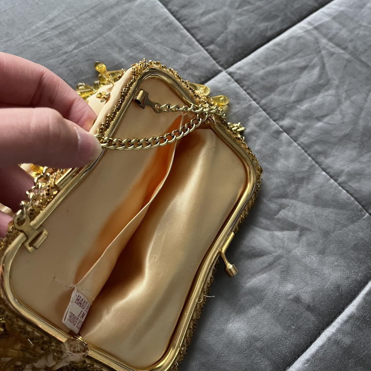 Vintage embellished gold coin purse Stunning... - Depop