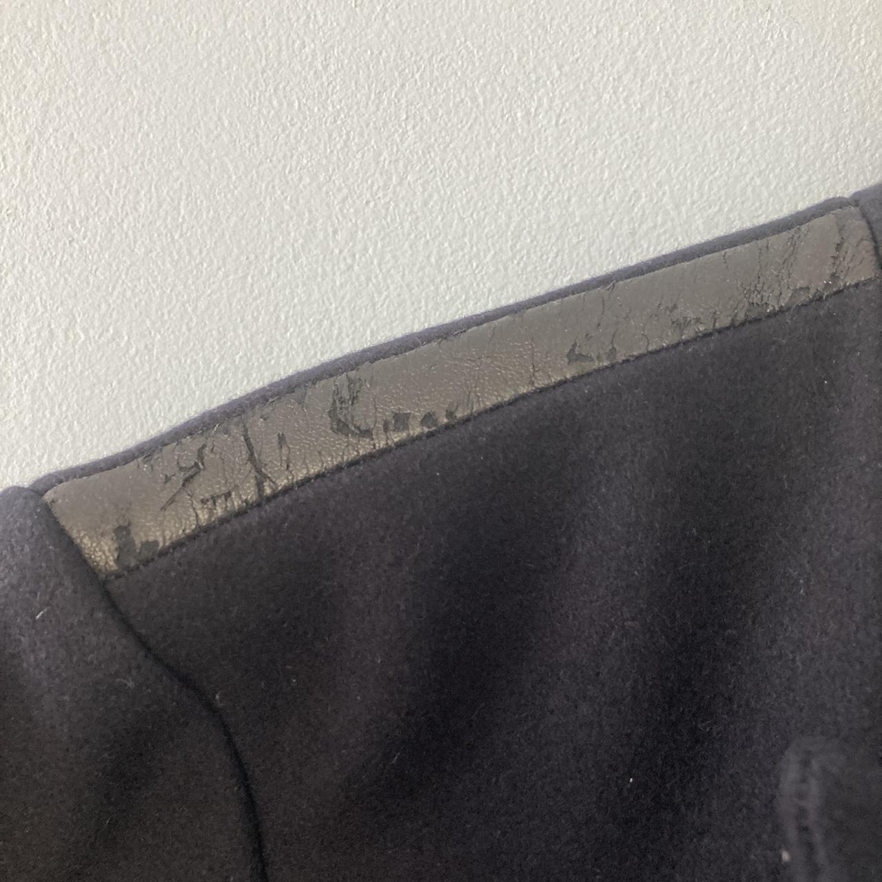 Navy Blue Felt Coat. Navy blue Zara mens overcoat... - Depop