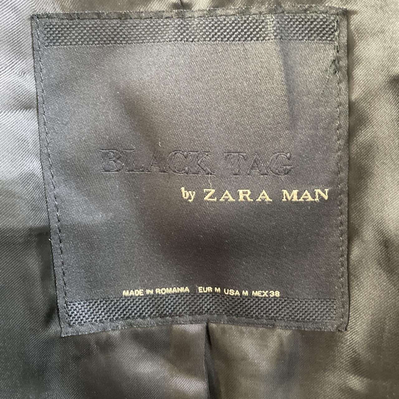 Navy Blue Felt Coat. Navy blue Zara mens overcoat... - Depop