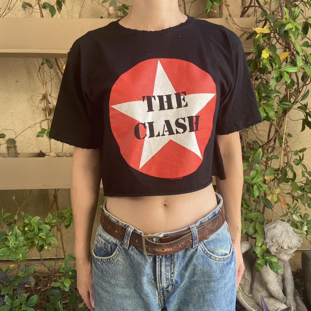The Clash Punk Rock Cropped Tee The Clash 80s... - Depop