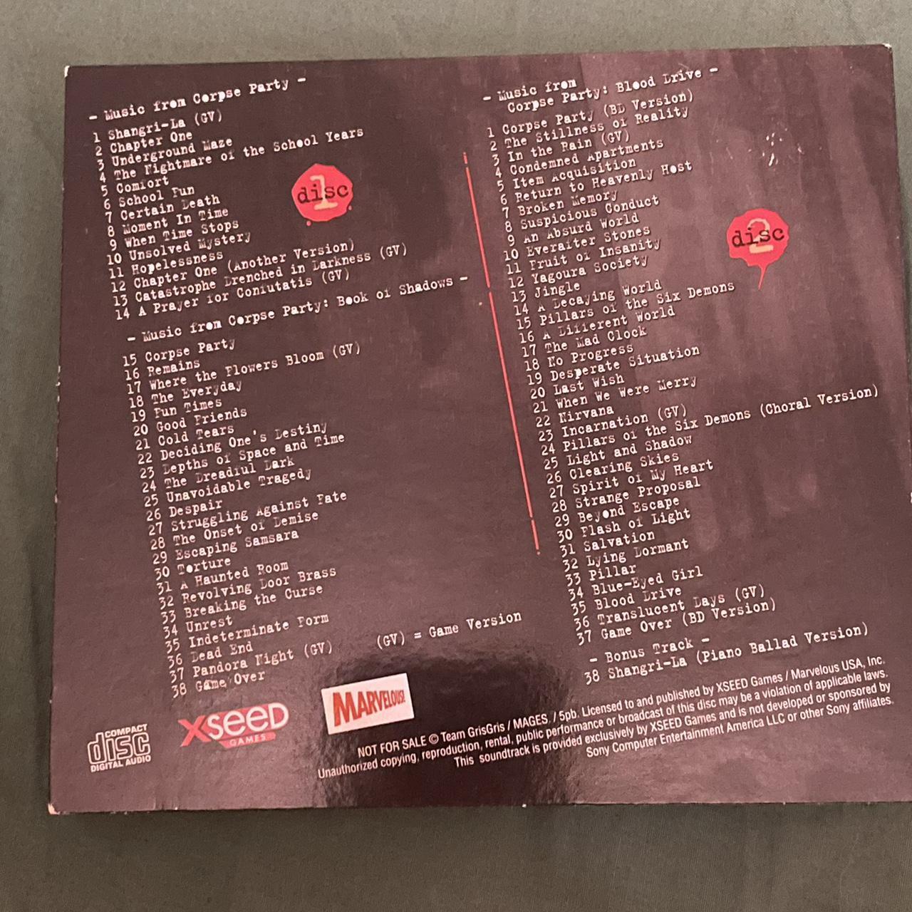 corpse party soundtrack!! includes the soundtrack... - Depop