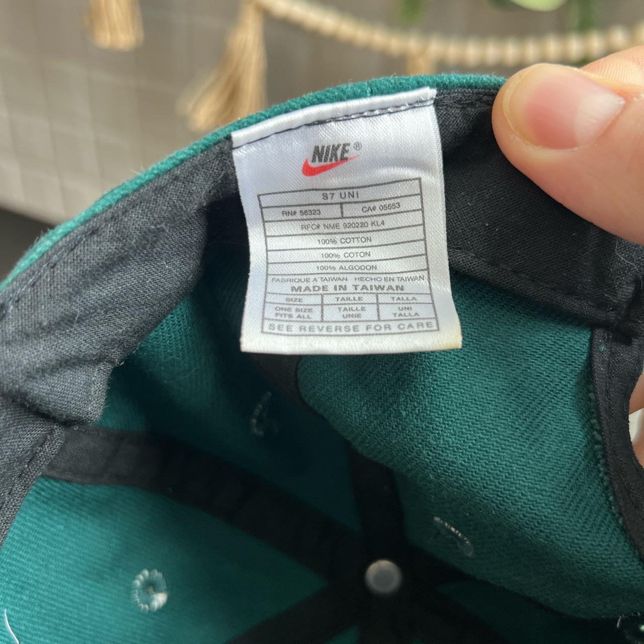 Vintage 2000s Nike Swoosh Green Strapback Nike... - Depop