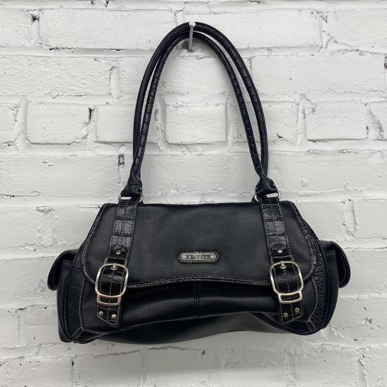 y2k Vinyl Leather Handbag In great condition, 14... - Depop