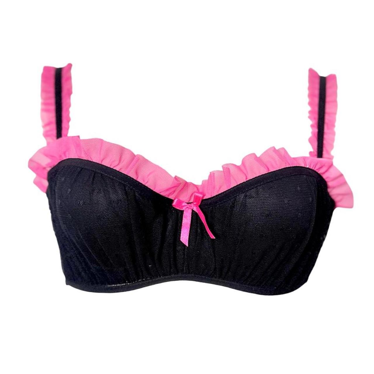 hot kiss 2000’s black + pink burlesque ~ glam... | Depop