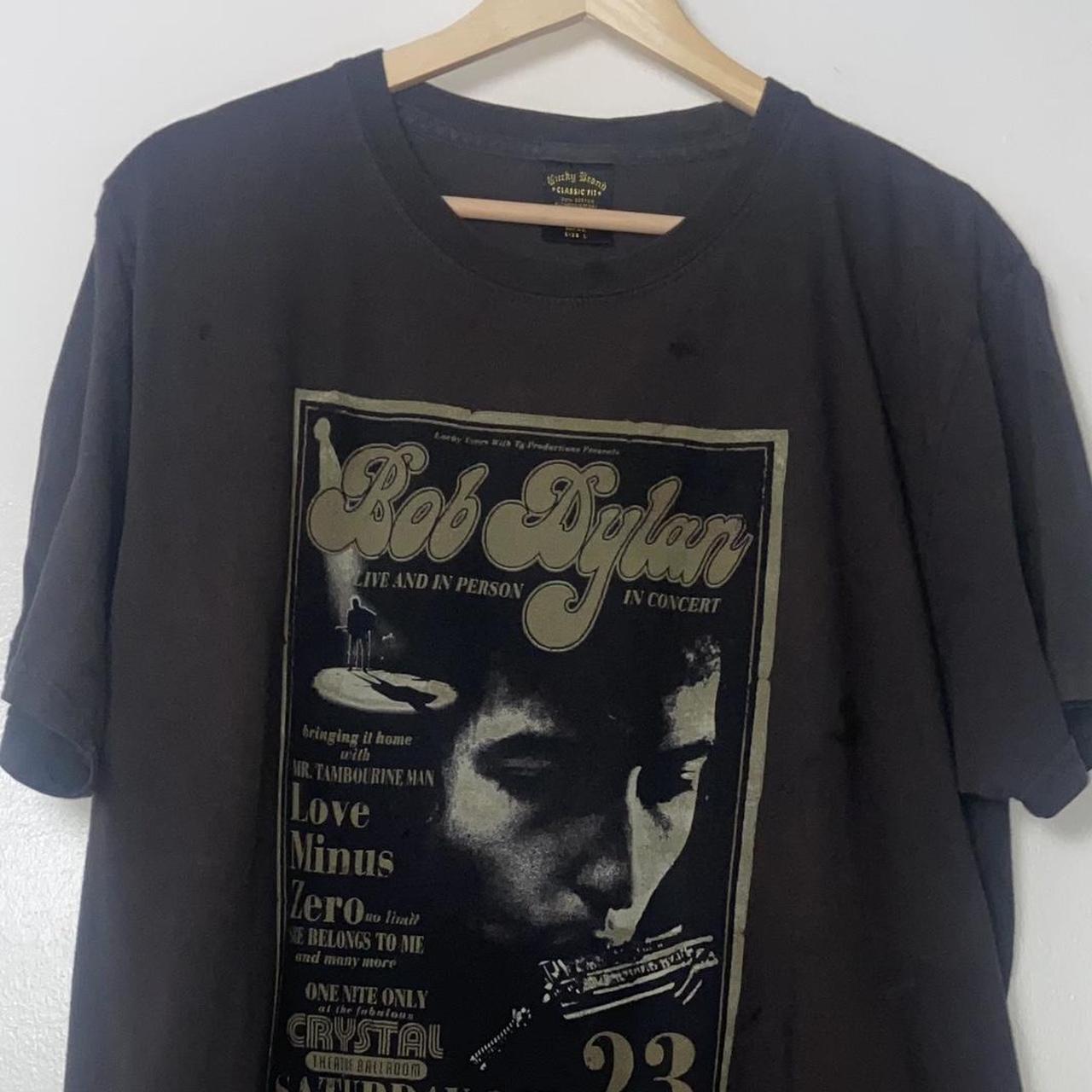 * 2003 vintage BOB DYLAN music tee shirt with retro... - Depop